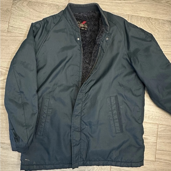 Sears | Jackets & Coats | Vintage 6s Sears Mens Navy Blue Winter Faux ...